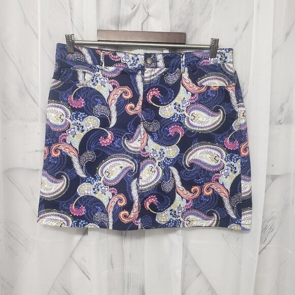 croft & barrow | Shorts | Croft Barrow Navy Blue Pink Paisley Boho ...
